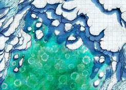 Glacier | D&D Battlemap | DnDungeon