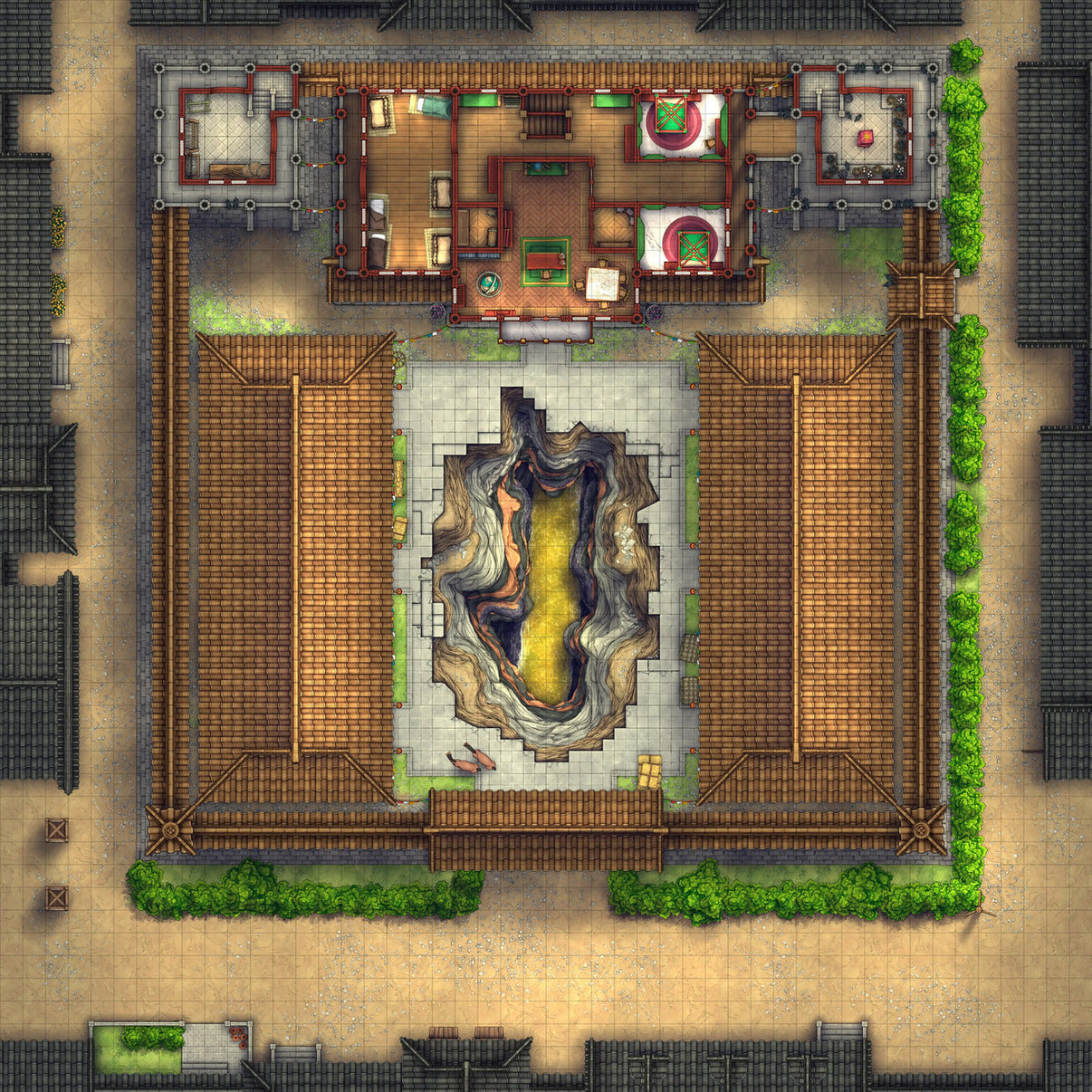 Imperial Caravanserai & Inn | D&D Battlemap | DnDungeon
