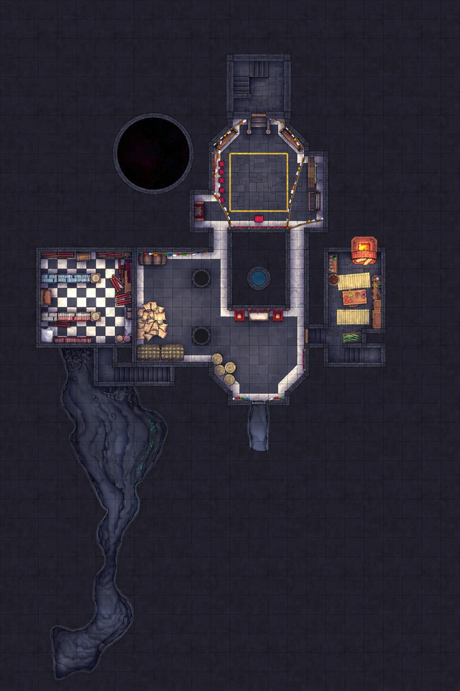 Iron Gate Monk Monastery | D&D Battlemap | DnDungeon