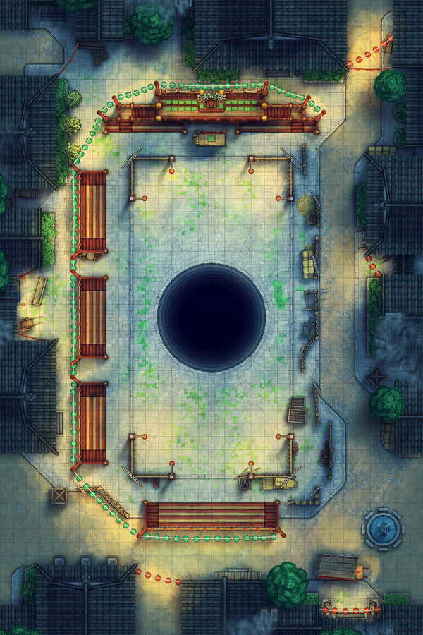Martial Arts Tournament Arena | D&D Battlemap | DnDungeon