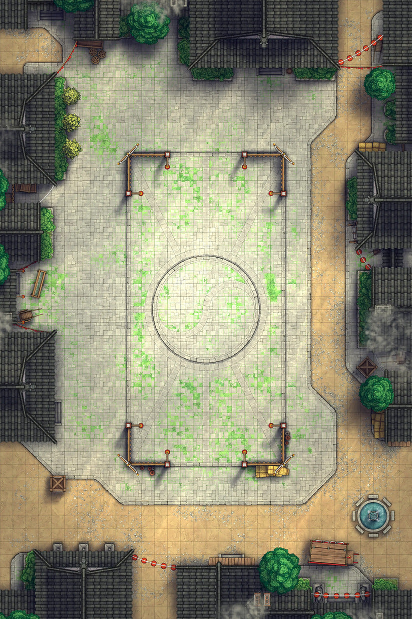 Martial Arts Tournament Arena | D&D Battlemap | DnDungeon