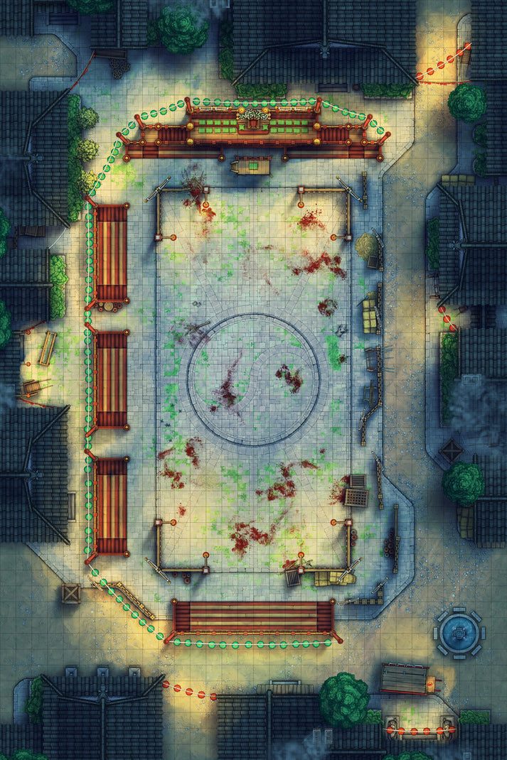 Martial Arts Tournament Arena | D&D Battlemap | DnDungeon