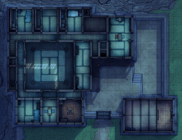 Modular Ninja Dojo & Japanese Room Tileset | DnDungeon