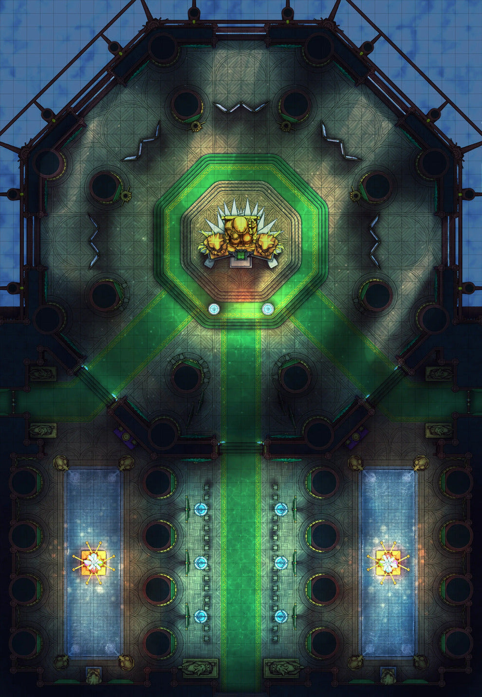 Palace Throne Room | D&D Battlemap | DnDungeon